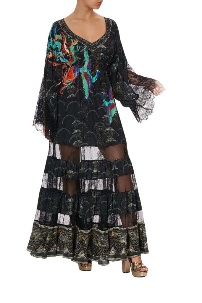 CAMILLA Lace Panel Dress Wise Wings